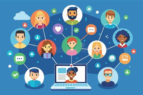 A Visual Representation Of Social Networking With Customizable Icons Showing User Connections