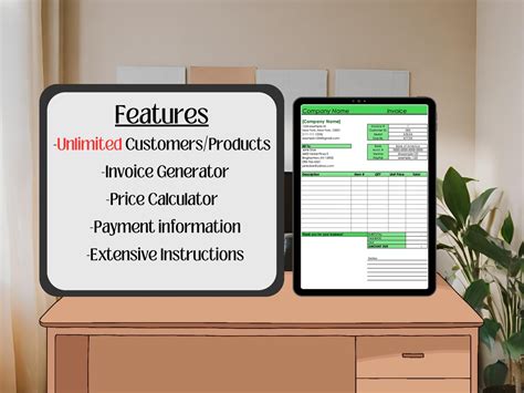 Excel Invoice Generator Template Automated Ideal For Small Businesses Entrepreneurs Includes