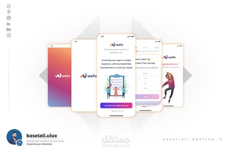 Mobile App Onboarding Screens Design مستقل