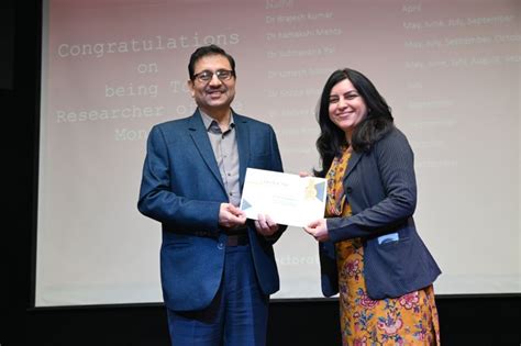 Honored And Delighted To Be Recognized As The Researcher Of The Month At Manipal University