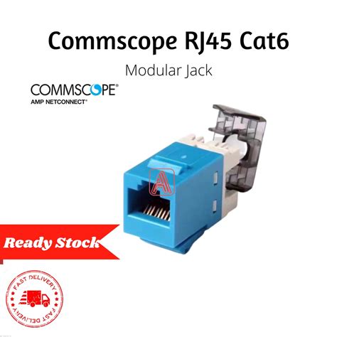 Commscope Cat6 Keystone Jack Modular Jack Rj45 Amp 8p8c Sl 110 T568a C26 Information Socket