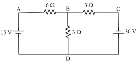In The Circuit Shown In Figure Find The Current Through The Branch Bd N N N N N A 5 A