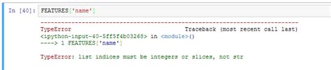 string python list indices must be integers or slices not str