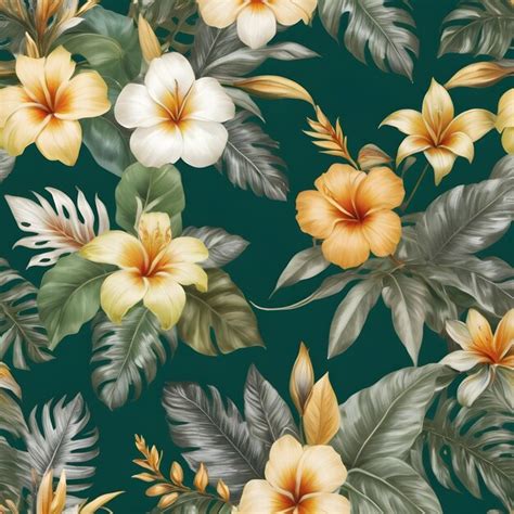 Premium Photo Seamless Lilly Floral Pattern Design Art Work