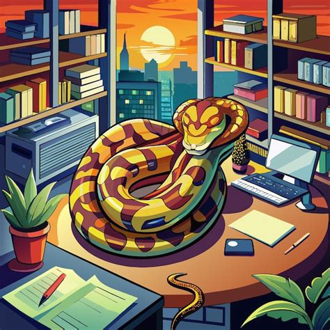 Ball Python Terrible Flies Gym Vector Premium Ai Generated Vector