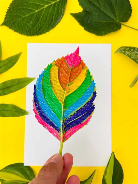 How To Make Leaf Rubbing Art And Leaf Art Printable Artofit