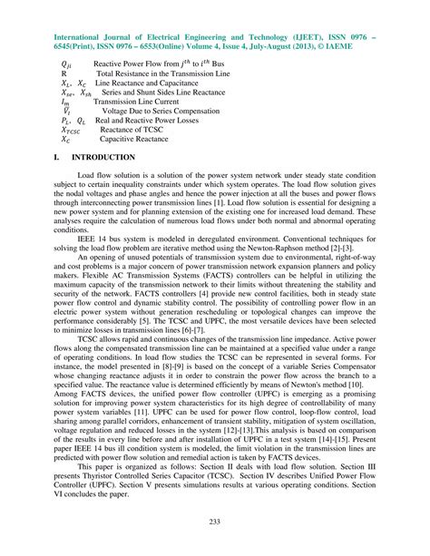Power Flow Solution With Flexible Ac Transmission System Devices Pdf