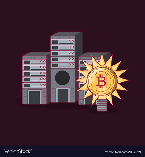 Bitcoin Cryptocurrency Design Royalty Free Vector Image