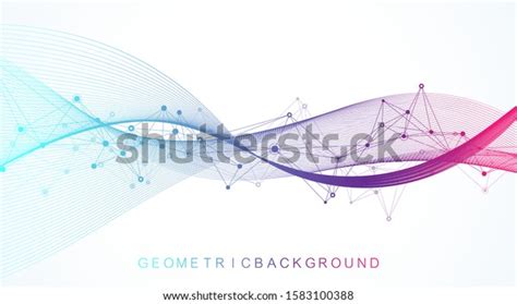 Digits Abstract Background Connected Lines Dots Stock Vector Royalty Free 1583100388