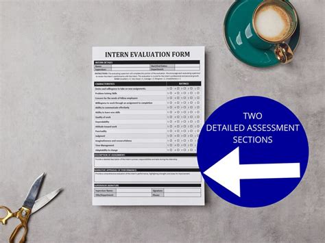 Intern Evaluation Form Performance Review Feedback And Assessment Template Professional