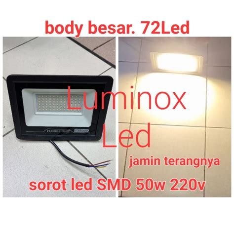 Jual Lampu Sorot Led Smd Kuning 50w 50watt Tembak Floodlight Smd Putih 50 Watt 50w Body Besar