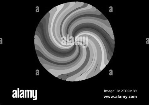 Psychedelic Twisting Circles Round Striped Black White Lines Swirling Hypnotic Rotating