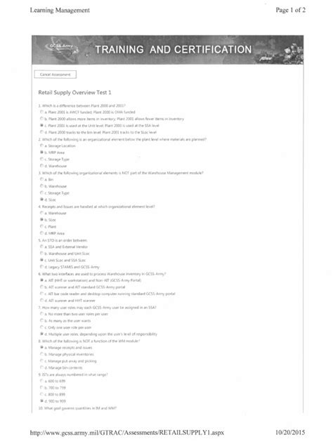 A 05 Gcss Army Retail Supply Overview Wbt Pdf