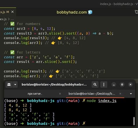 Sort An Array Without Mutation Using Javascript Bobbyhadz