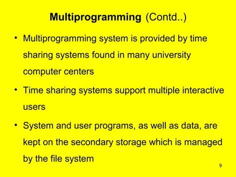 6 Multiprogramming And Time Sharing Ppt Operating Systems Computer Software And Applications