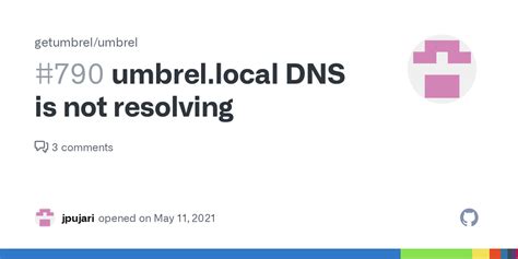 Umbrel Local DNS Is Not Resolving Issue Getumbrel Umbrel GitHub