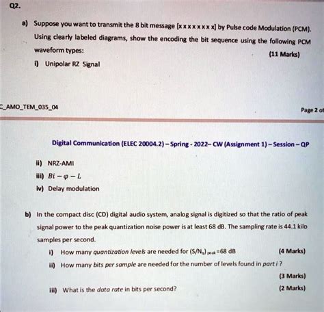 Solved Text Q2 A Suppose You Want To Transmit The 8 Bit Message