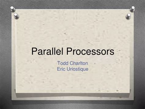 Ppt Parallel Processors Powerpoint Presentation Free Download Id