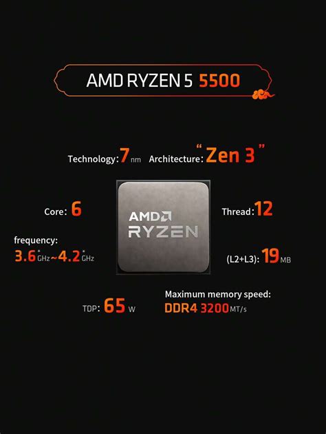 Ryzen 5 5500 3 6ghz Base Clock 6 Core 12 Thread Desktop Processor Cpu Am4 Socket No Integrated