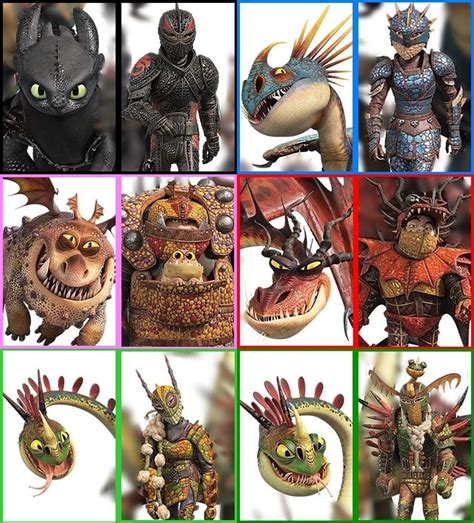 Названия драконов из как приручить дракона с картинками