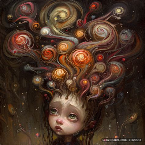 Ai创作图梦幻人物创意插画 幻想梦境插画 梦幻儿童插画 幻想装饰画 梦想象世界梦幻插画 超现实后现代抽象 独特个性创新插画插图 数字油画插画设计 幻想无框画 小精灵插画 魔幻装饰画 国外插画