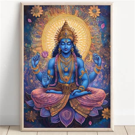 Vishnu Art Lord Vishnu Vishnu Hindu God Indian God Laxmi Narayan
