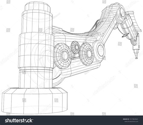 Wire Frame Robotic Arm Isolated Images Stock Photos Vectors Shutterstock