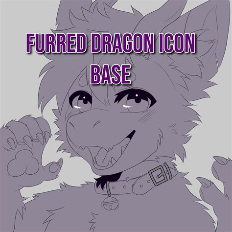 Furred Dragon Icon Base Headshot Base Etsy