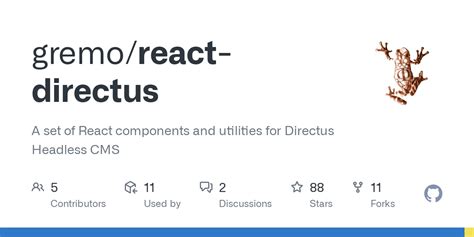 Github Gremoreact Directus A Set Of React Components And Utilities