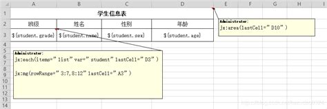 jxls导出excel，合并单元格的两种方式 jxls合并单元格 csdn博客