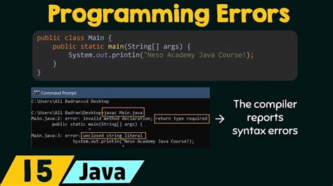 Programming Errors Java Programming Programming Error