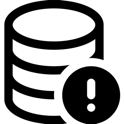 Database Exclamation Icon Svg Png Free Download