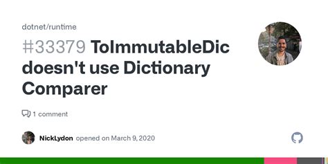 Toimmutabledictionary Doesnt Use Dictionary Comparer · Issue 33379