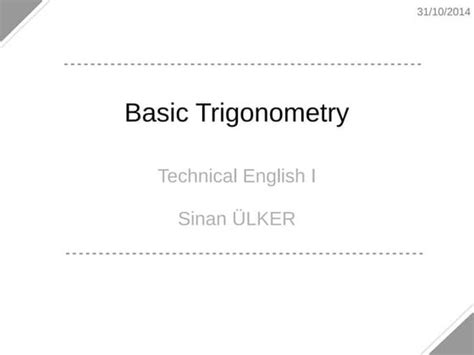 Trigonometry Ppt