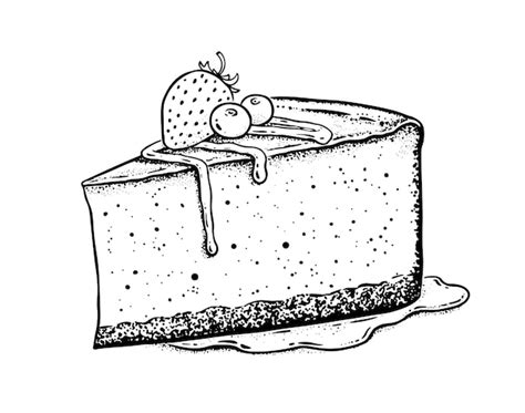Premium Vector Vintage Sketch Illustration Of Cheesecake