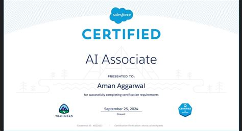 Aman Aggarwal On Linkedin Salesforce Aiassociate Aiml