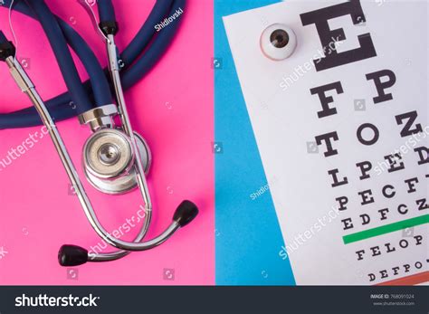 table visual acuity test snellen chart ภาพสต็อก 768091024 shutterstock