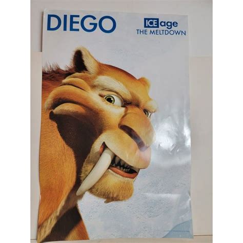 Other Ice Age The Meltdown Movie Poster Rare 206 19 X 12 Vtg Diego Sabertooth Tiger Poshmark