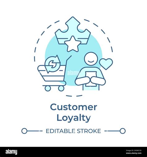 Customer Loyalty Soft Blue Concept Icon Stock Vector Image And Art Alamy