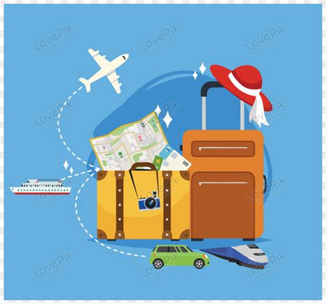 휴가 여행 벡터 일러스트 레이 션 Png 일러스트 무료 다운로드 Lovepik