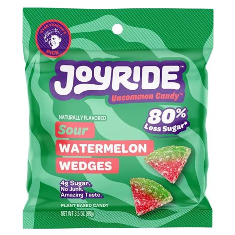 Joyride Sour Watermelon Wedges Low Sugar Sour Candy 3 5