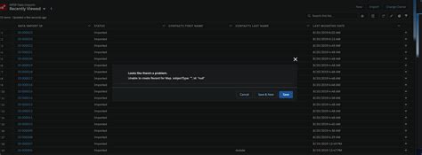 Bdi Error Creating Record Message When Clicking Newsave · Issue