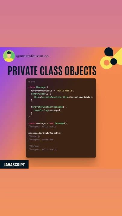 Javascript Private Class Objects Javascript Youtube