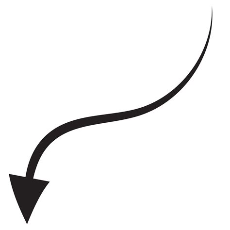 Arrow Symbol Set Of Doodle Or Sketch Outline Of Circle Curve Swipe Up Black Line Flat Arrow