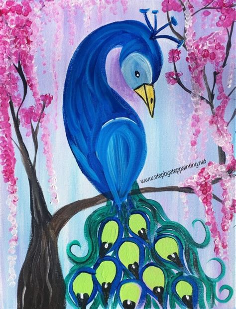 Easy Paintings Of Peacock