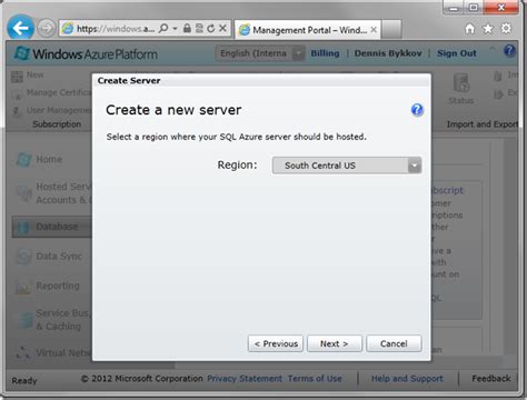 Code On Time Creating An Sql Azure Server