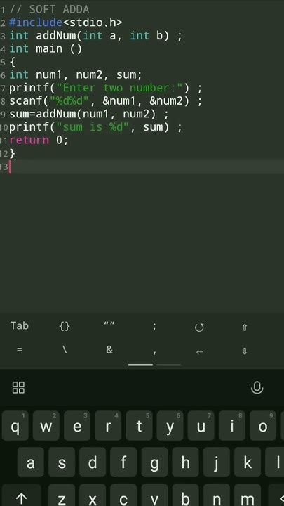 Function In C Shorts Short Shortsfeed Coding Clanguage Video