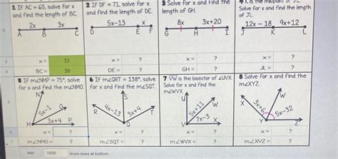 Grade 10 Geometry Segment And Angle Addition Rhomeworkhelp