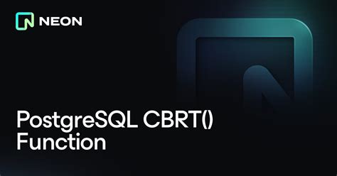 Postgresql Cbrt Function