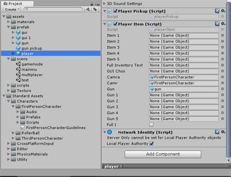 C Unity Character Assets Dont Work In Multiplayer Stack Overflow